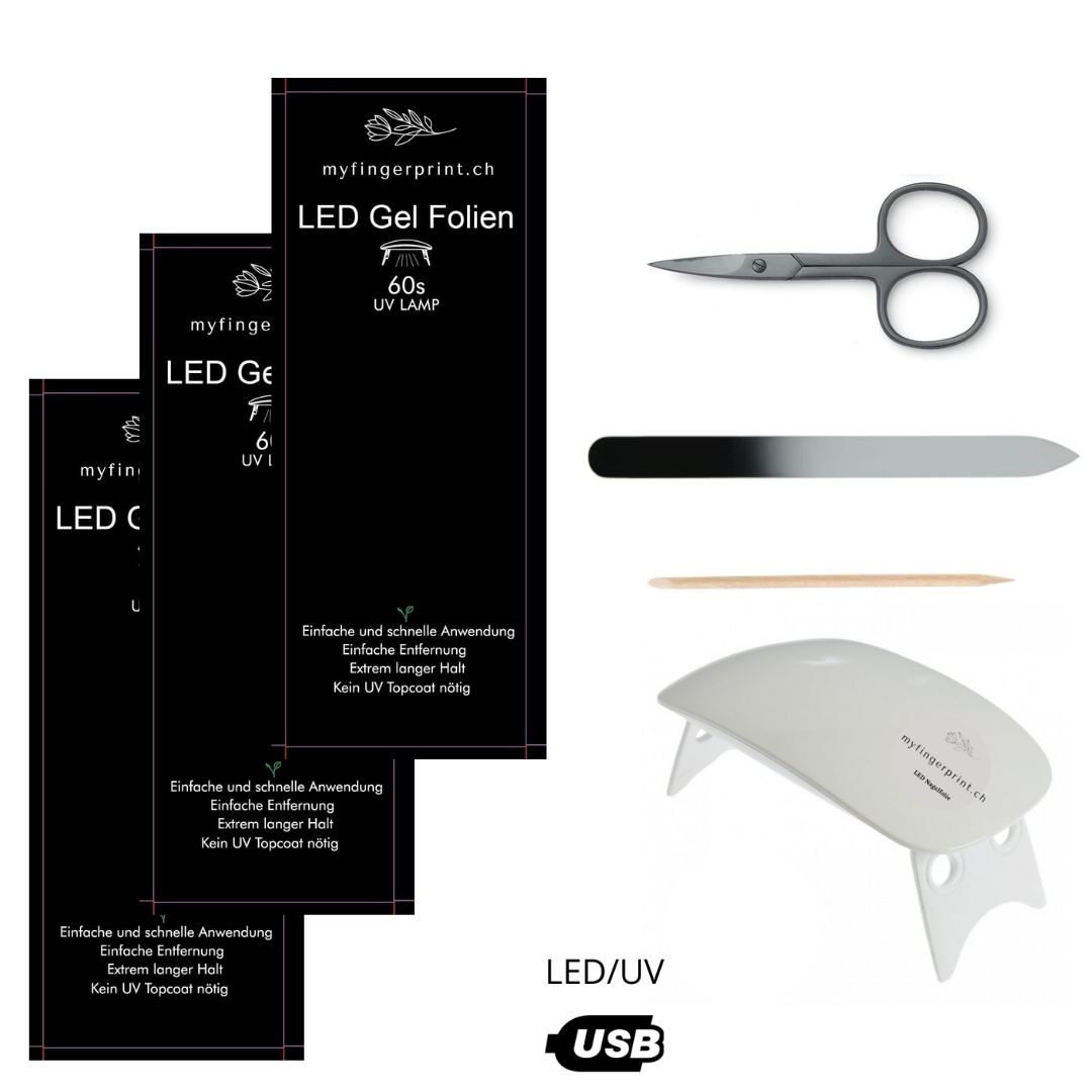 LED Starterset XL – Nagelfolien von myfingerprint.ch
